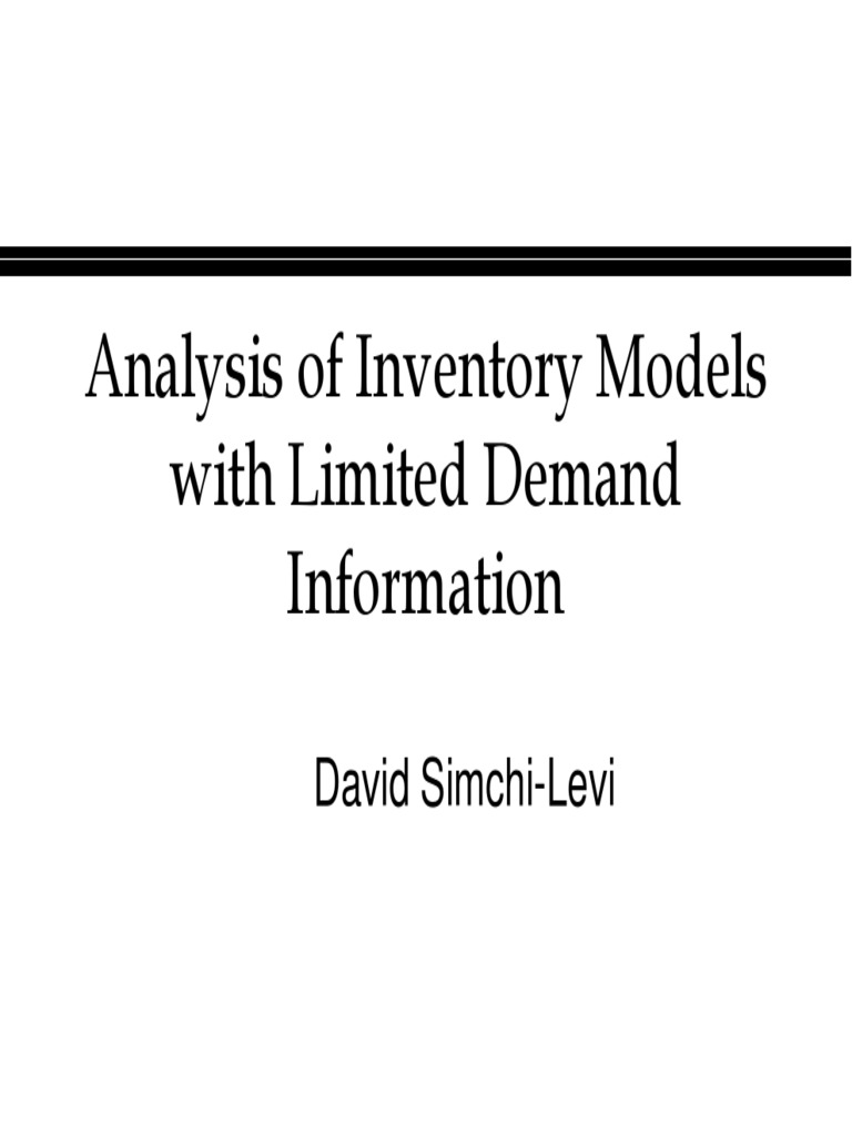 Inventory Models and Bullwhip Effect Analysis | PDF | Variance ...