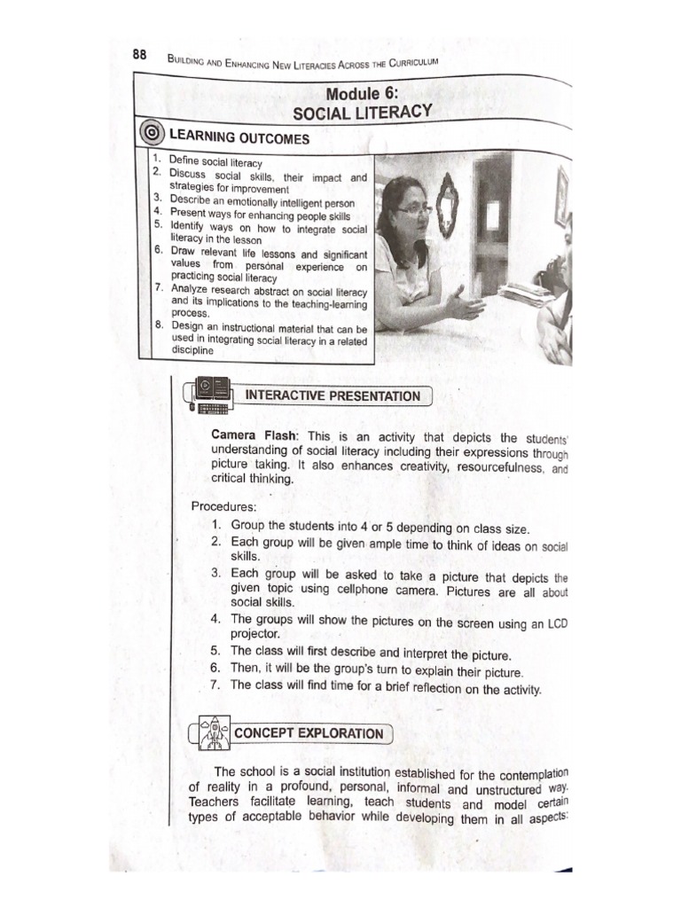MODULE 6 Social Literacy | PDF