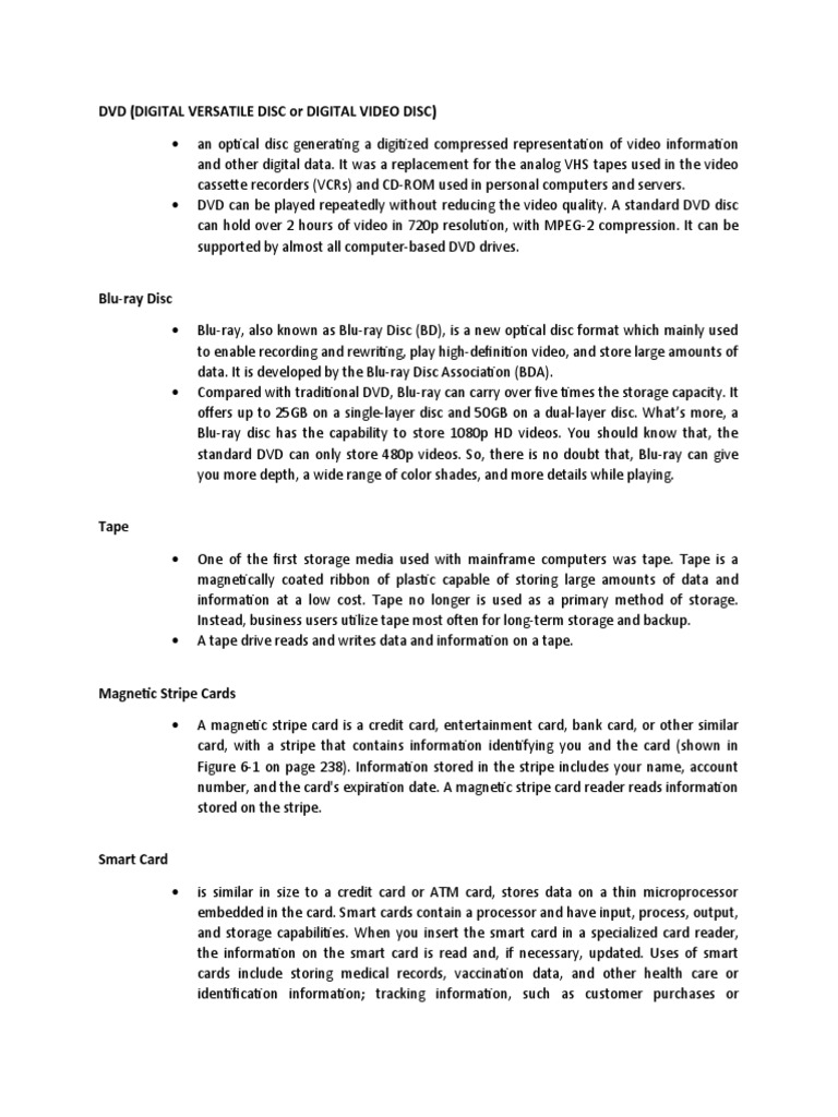 DVD (Digital Versatile Disc or Digital Video Disc) | PDF | Dvd | Videotape