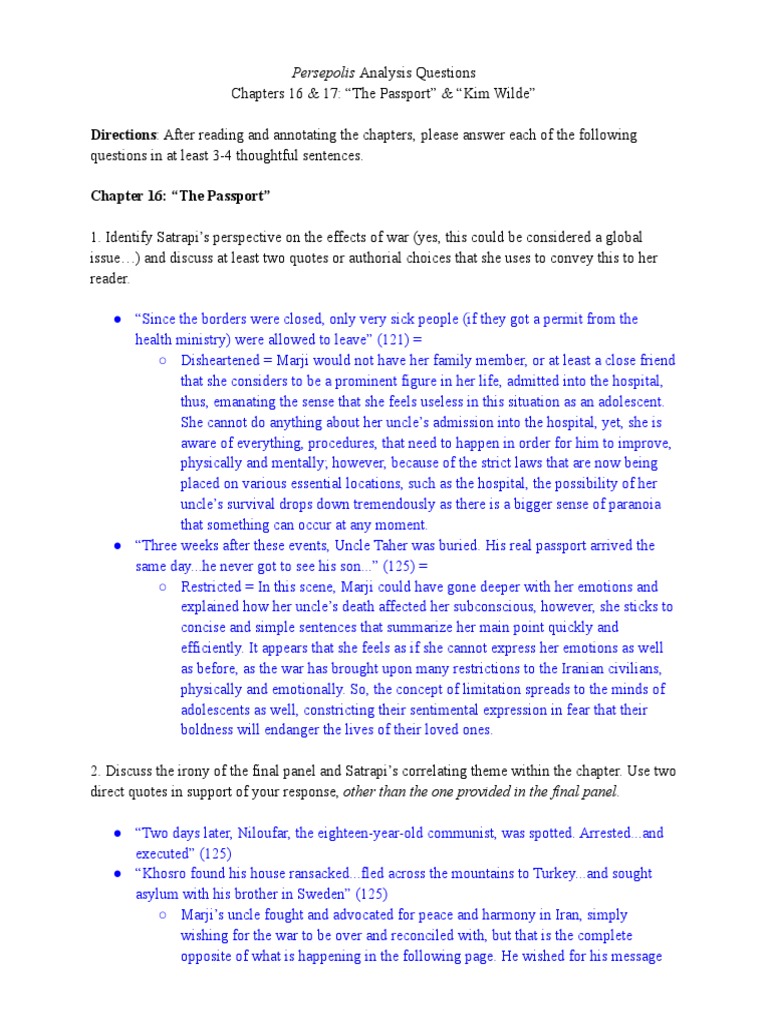 Persepolis CH | PDF | Human Nature | Psychological Concepts