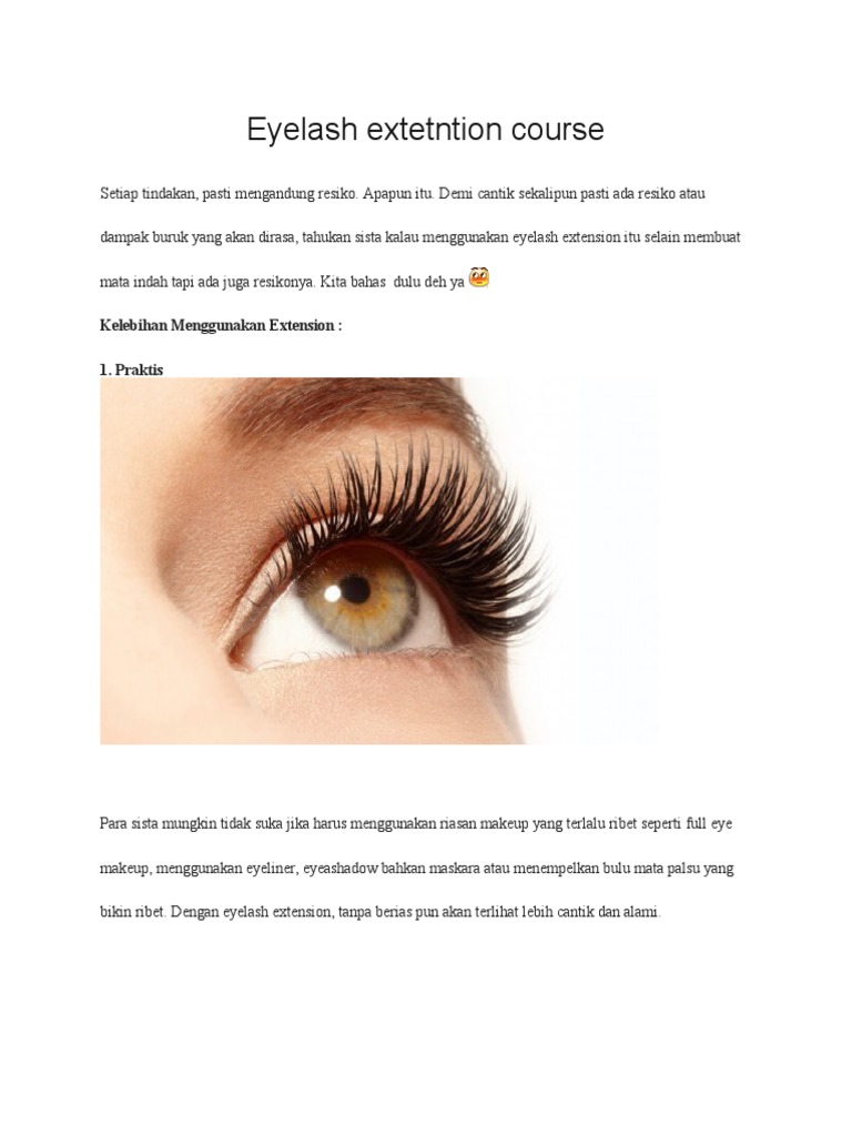 Eyelash Extetntion Course Pdf