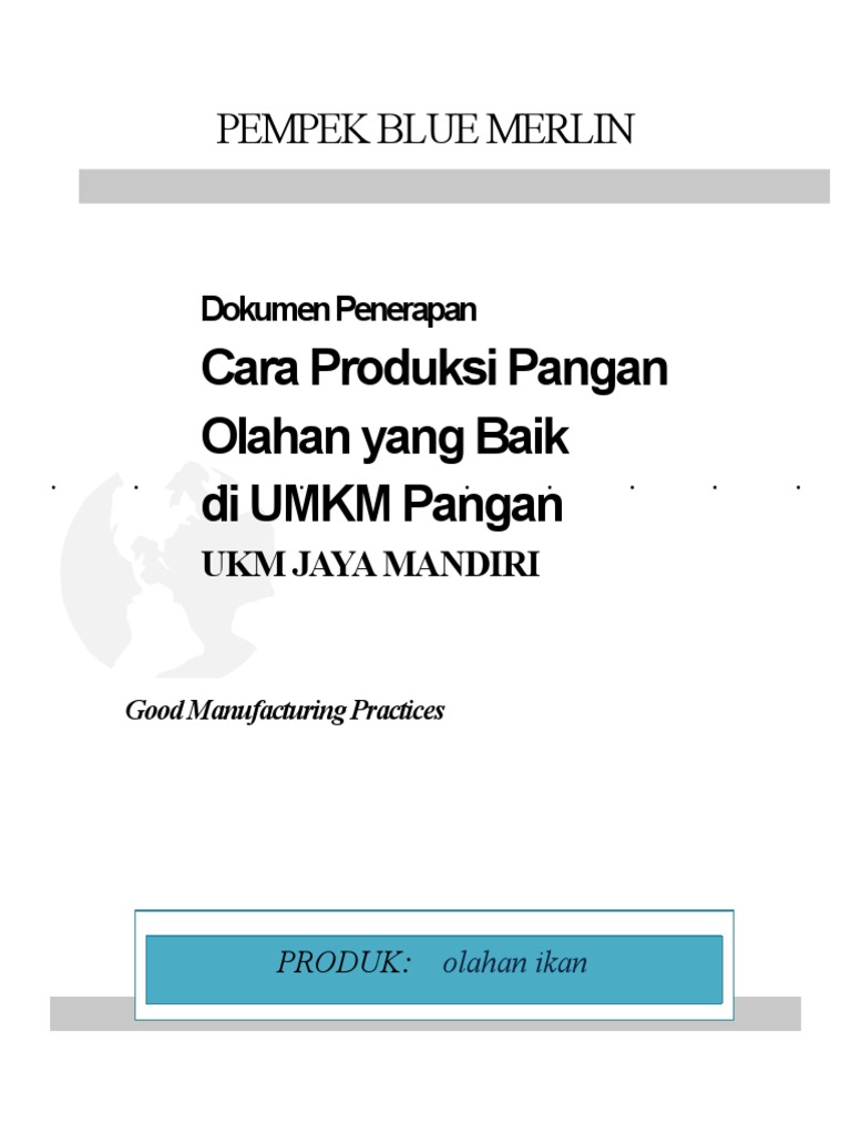 Contoh Cppob Gmp Bakso Ikan Latihan Pdf