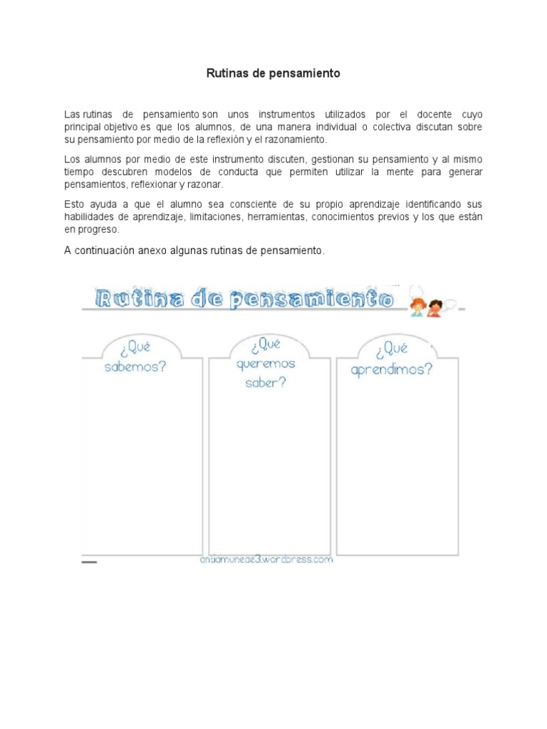 Rutinas de Pensamiento | PDF