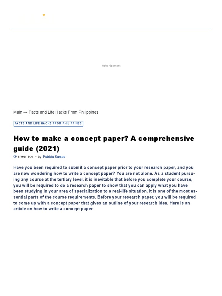 How To Make A Concept Paper - A Comprehensive Guide (2021) | PDF | Data ...