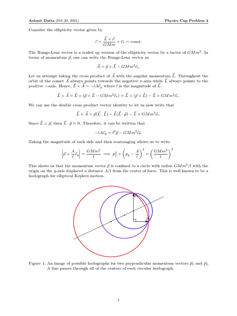 Ashmit Dutta (Feb 20, 2021) Physics Cup Problem 2 | PDF | Euclidean ...