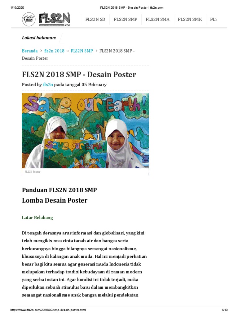 FLS2N 2018 SMP - Desain Poster | PDF