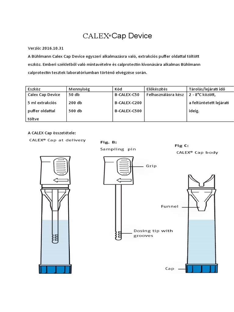 B-CALEX Cap Device - Kiegészített | PDF