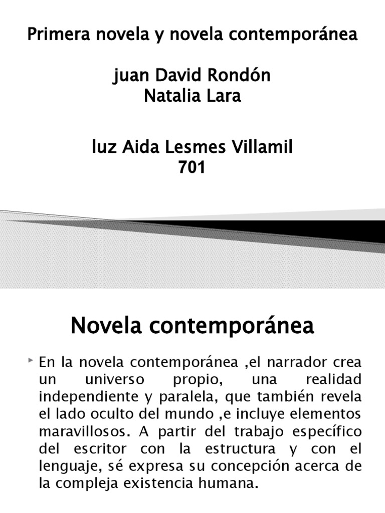 Primera Novela y Novela Contemporánea | PDF | Novelas | Vanguardia