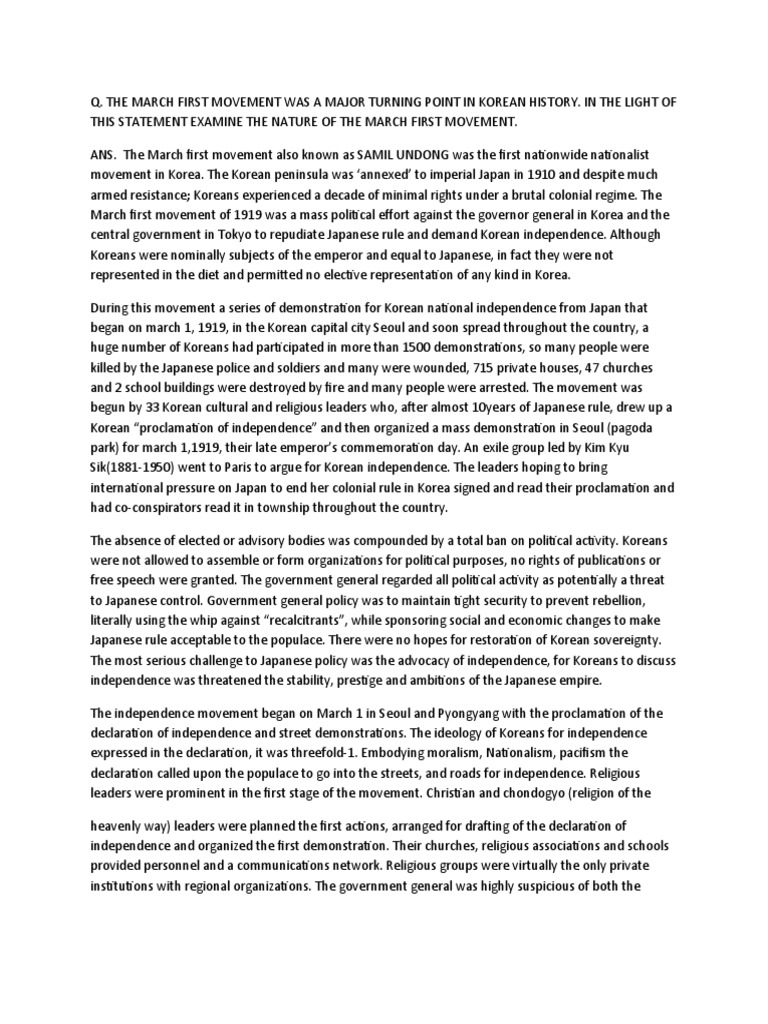 March First Movement | PDF | Korea Under Japanese Rule | South Korea