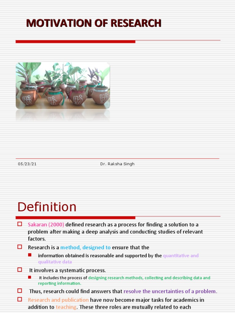 Understanding Research Motivation | PDF | Motivation | Motivational