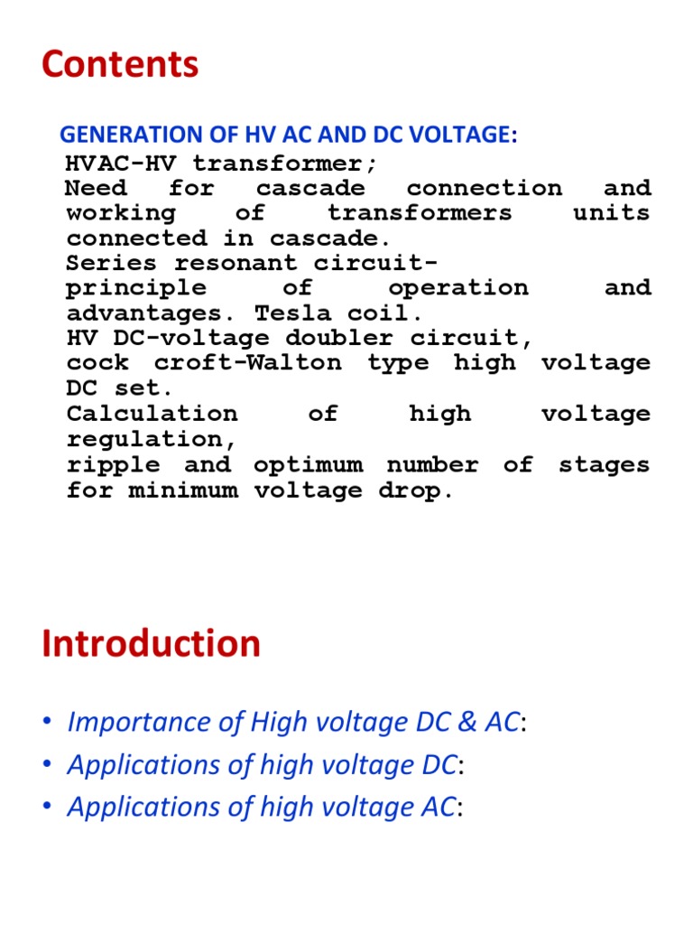 Generation of HV Ac and DC Voltage | PDF | Transformer | Resonance