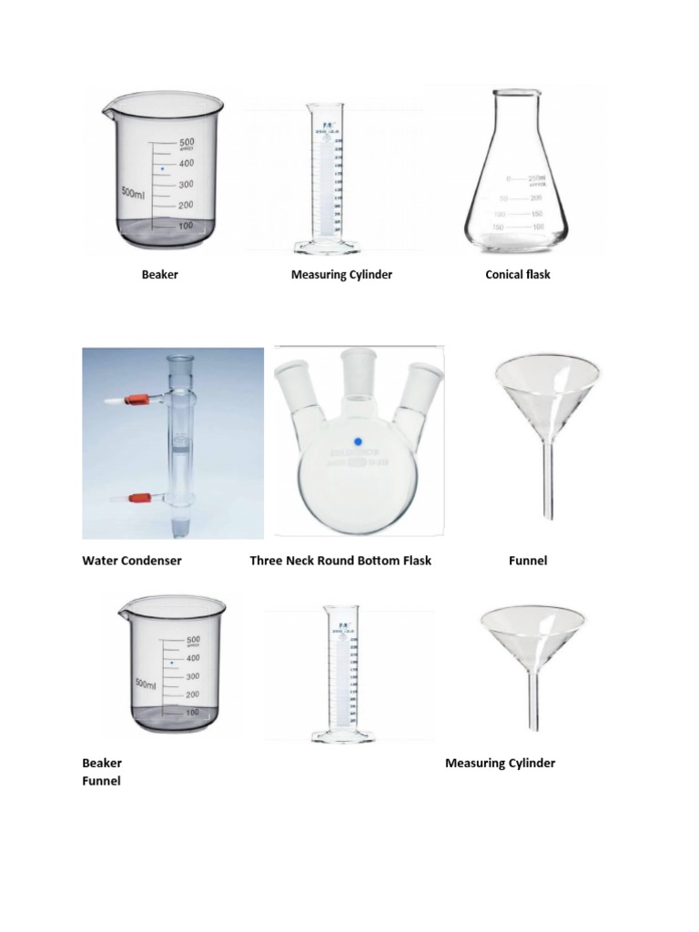 Beaker Measuring Cylinder Conical Flask | PDF | Art