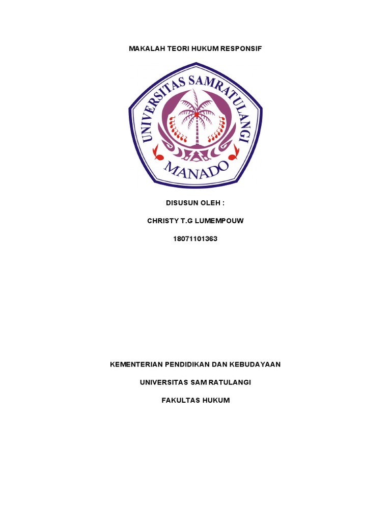 Teori Hukum Responsif di Indonesia | PDF