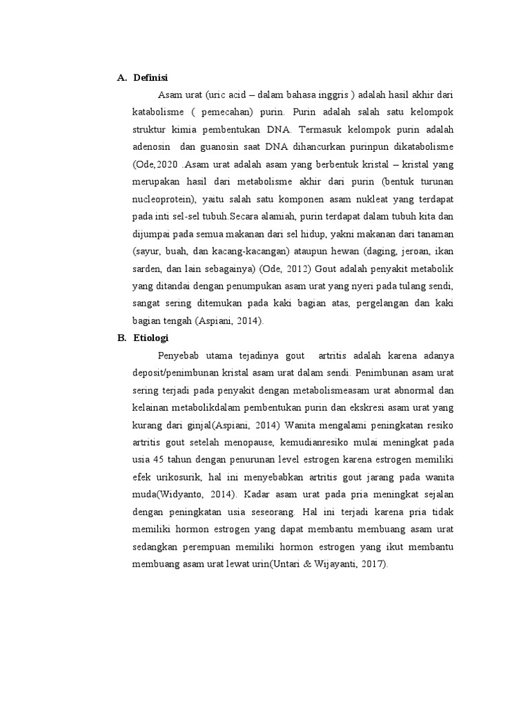 Konsep Asuhan Keperawatan Pada Lansia Dengan Gout Arthritis | PDF