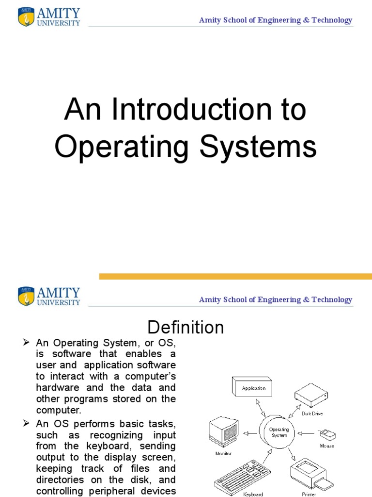 An Introduction To Operating Systems: Amity School of Engineering ...