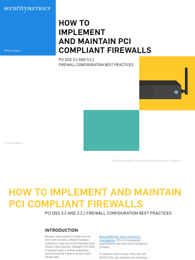 How To Implement and Maintain Pci Compliant Firewalls | PDF | Payment ...