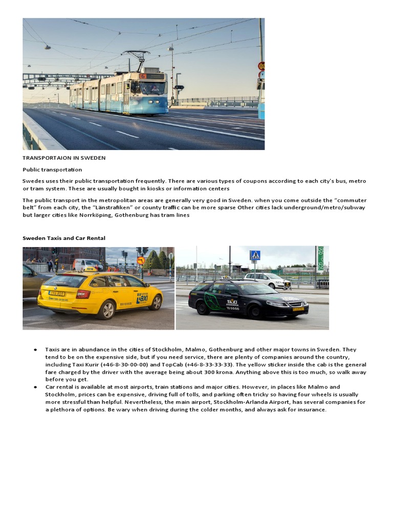 Sweden's Public Transport Guide | PDF | Public Transport | Bus