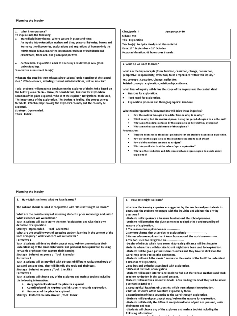 Where We Are in Place and Time | PDF | Teachers | Learning