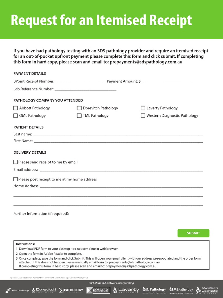 1590 Prepayment ReceiptRequestForm Dec20 V2 | PDF | Receipt ...