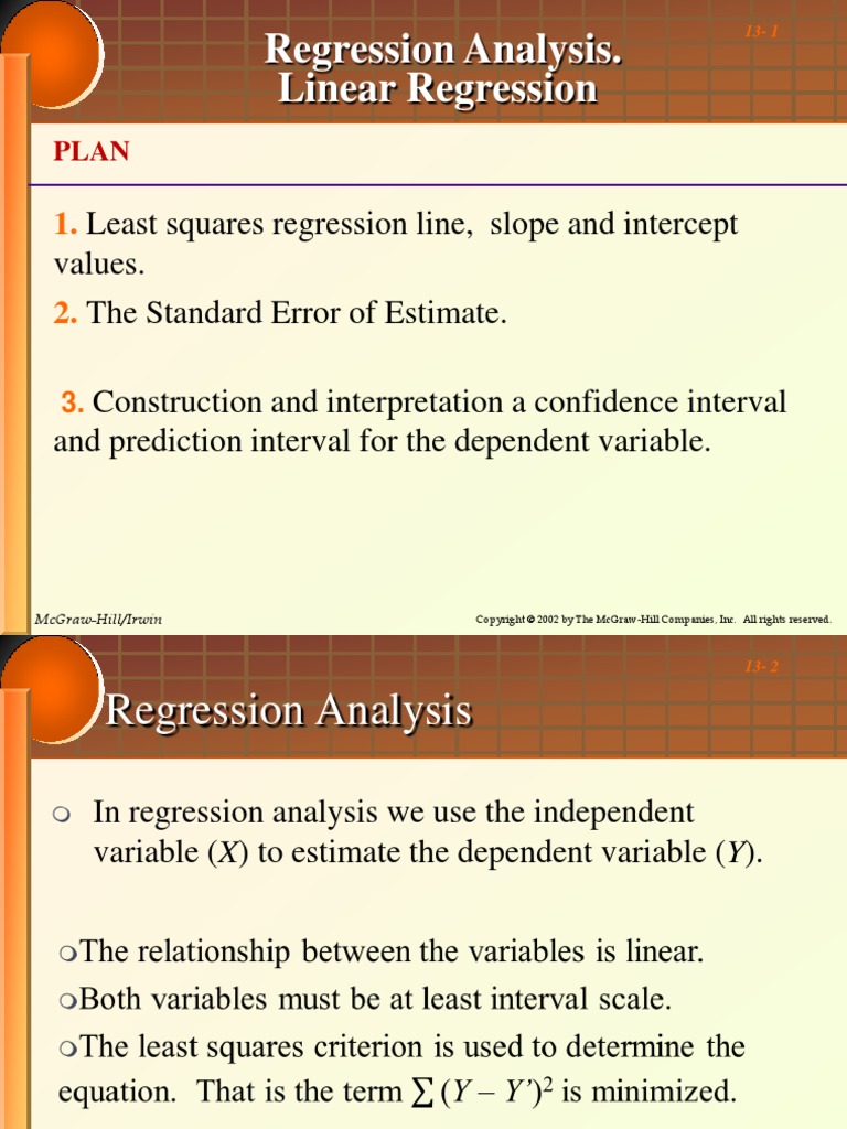 Regression Analysis. Linear Regression | PDF | Errors And Residuals ...