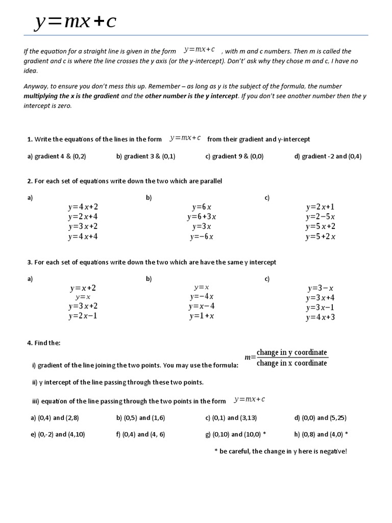 Y MX+C 2 | PDF | Equations | Analysis