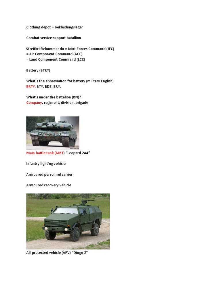 Military English | PDF | Platoon | Infantry