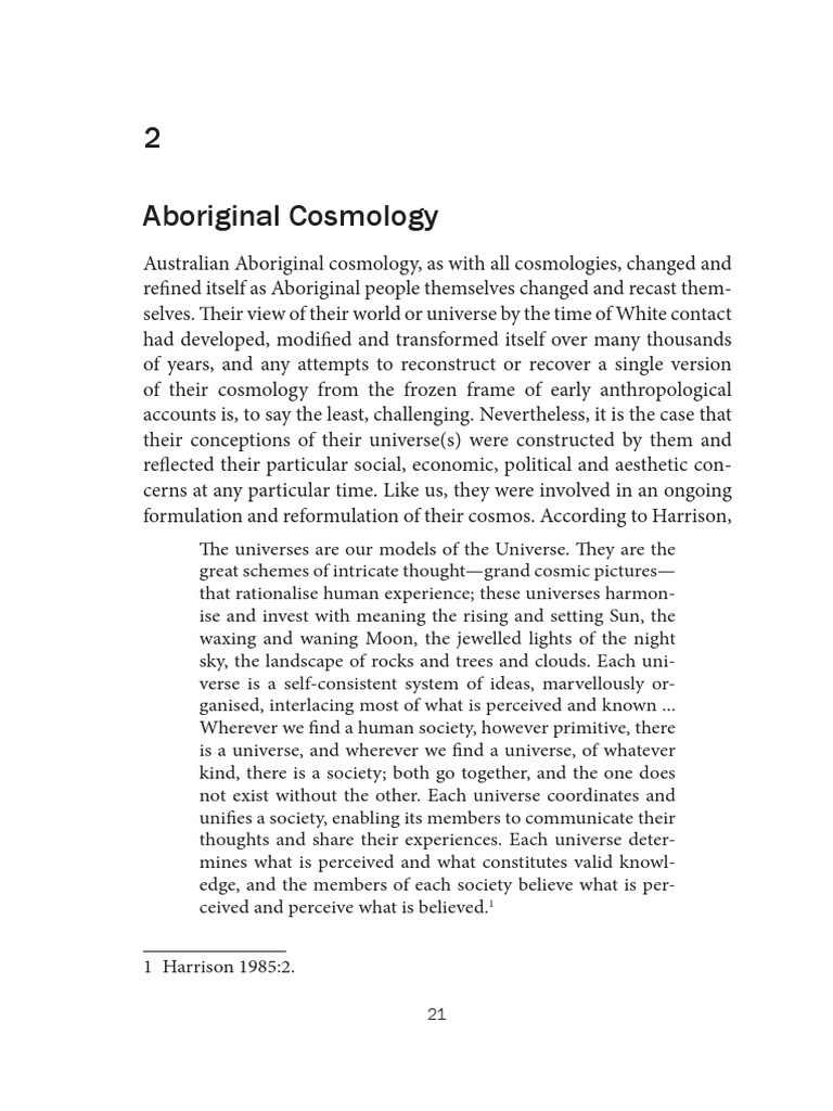 2 Aboriginal Cosmology Night Skies | PDF | Sky | Universe