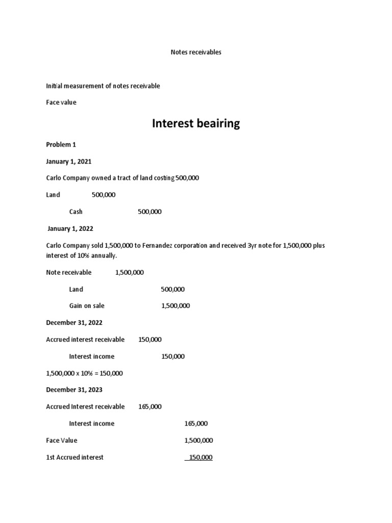 Note Receivable Part 2 | PDF | Present Value | Interest