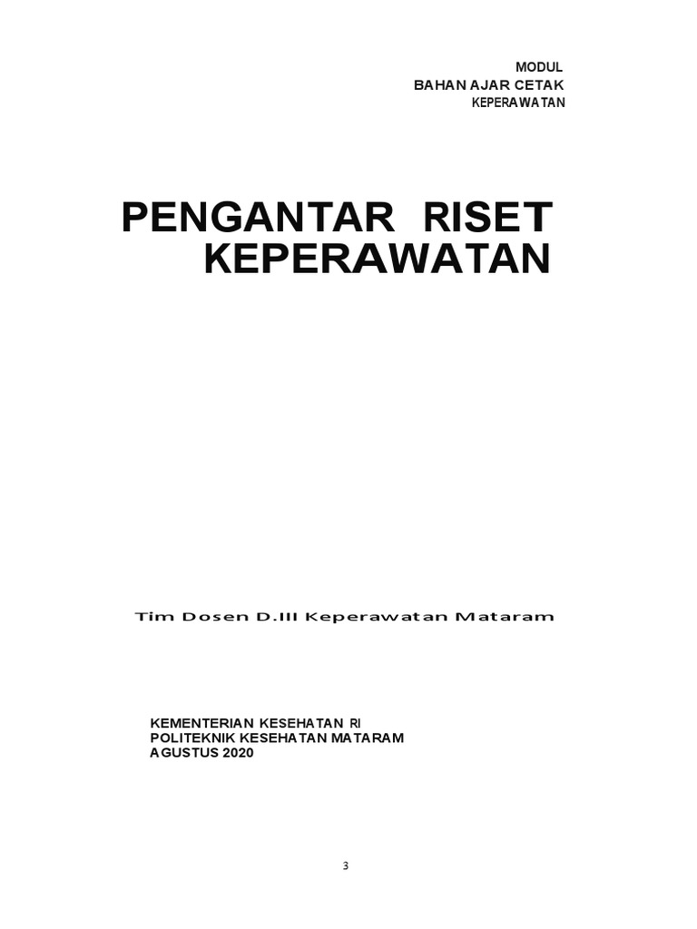 Pengantar Riset Keperawatan | PDF