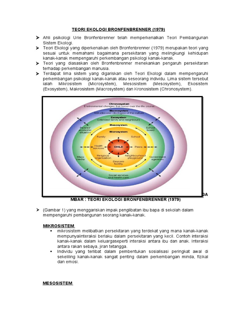 Teori Ekologi Bronfenbrenner | PDF