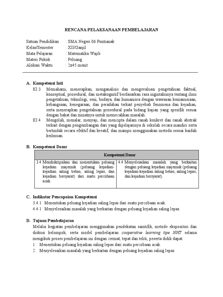 RPP Ukin | PDF | Kesehatan Holistik