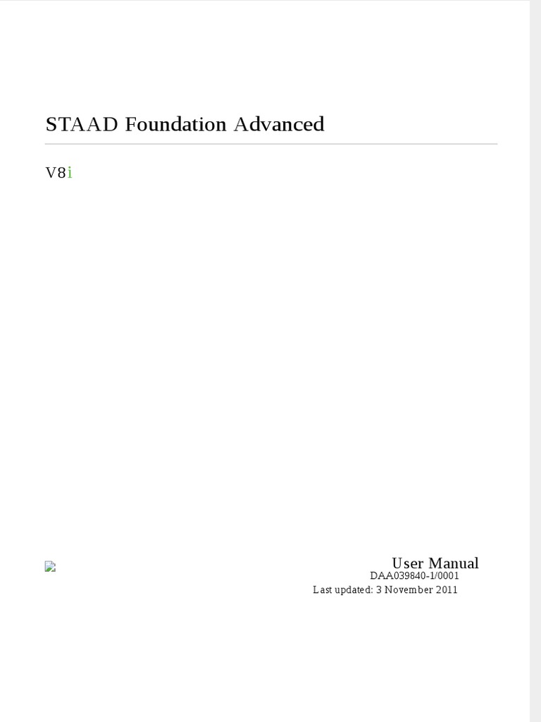 Staad Foundation Advanced Manual | PDF | Window (Computing) | Computer File
