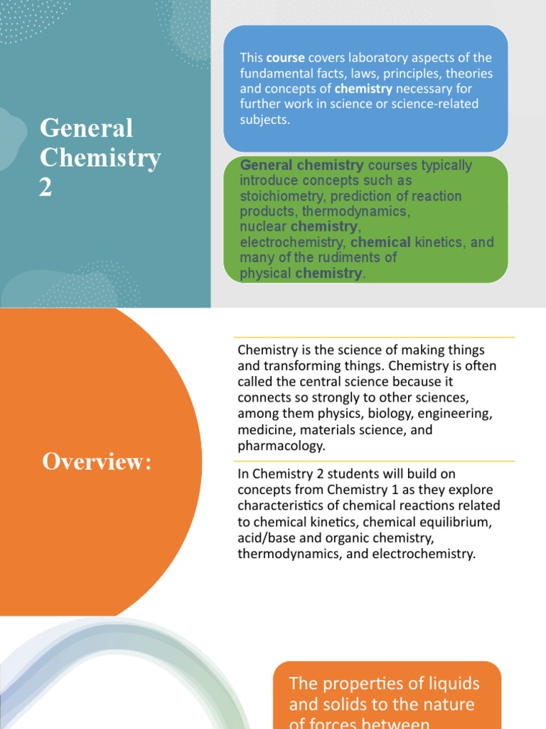 General Chemistry 2 Course Overview | PDF | Intermolecular Force | Gases