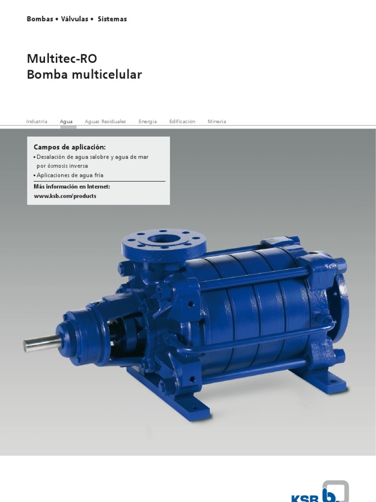 Manual de bomba KSB Multitec | Bomba | Agua