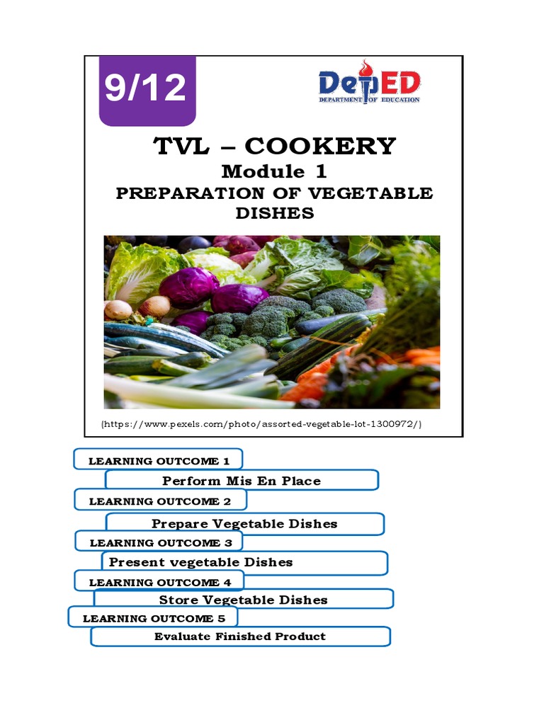 Grade 12 Cookery: Vegetable Dishes Module | PDF | Stir Frying | Cooking