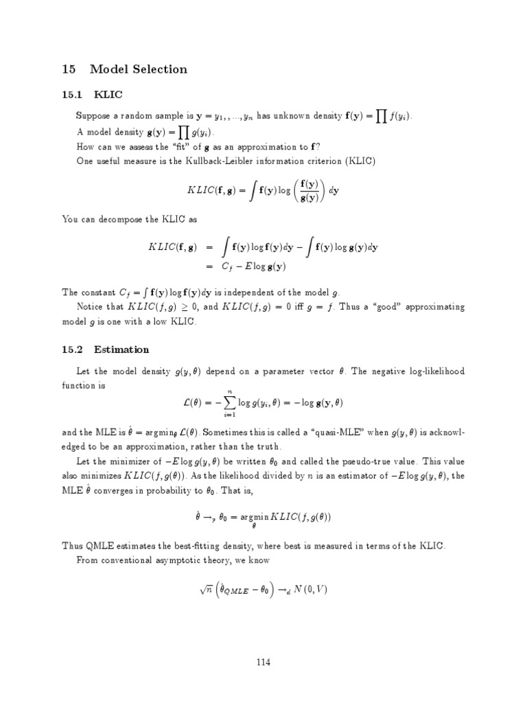 14 Model Selection | PDF | Akaike Information Criterion | Applied Mathematics
