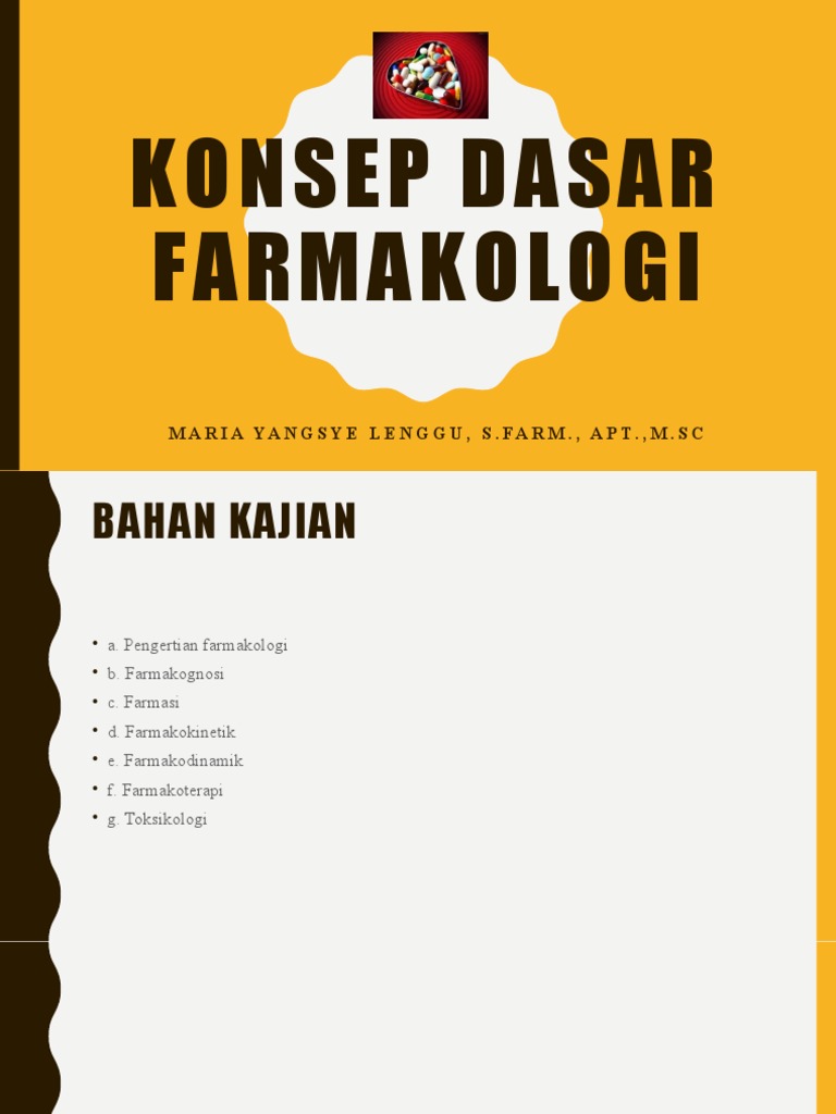 Konsep Dasar Farmakologi | PDF | Pengembangan Diri | Kesehatan Holistik