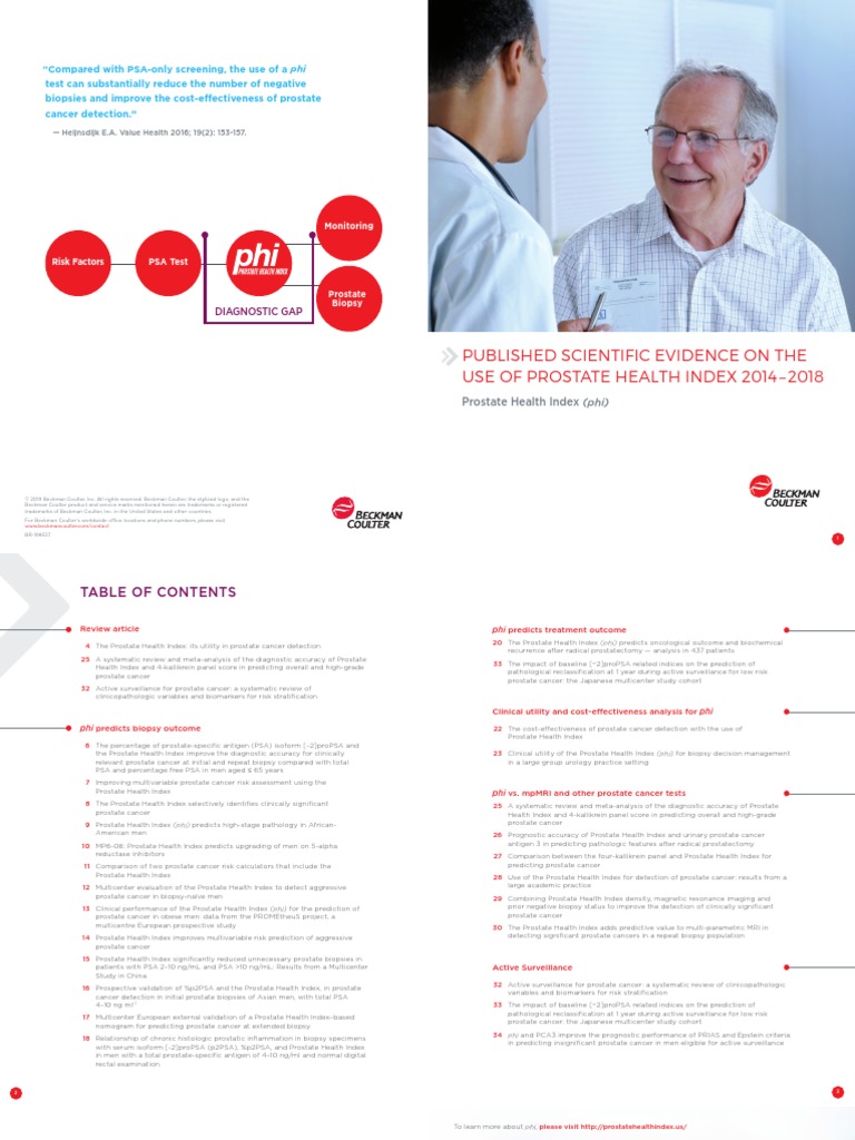 Phi Prostate Health Index Brochure GLB en | PDF | Prostate Specific ...