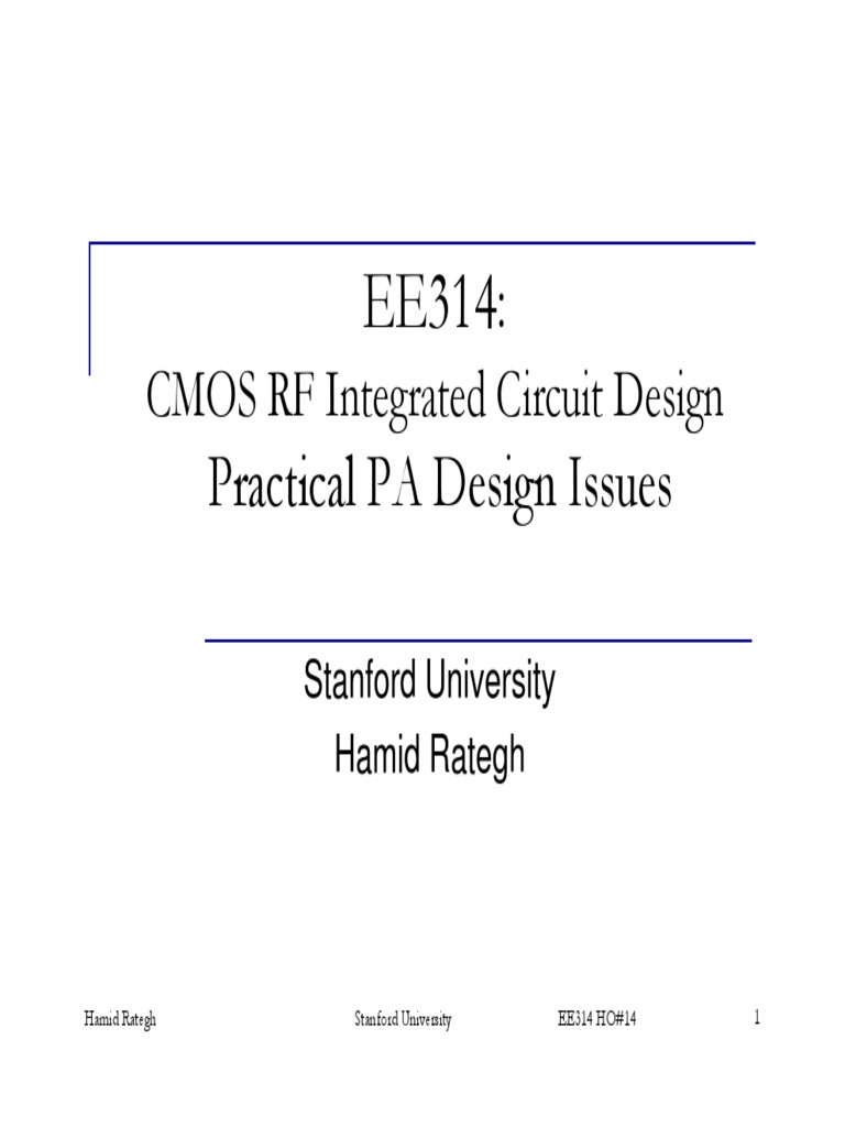 Practical PA Design Issues | PDF | Amplifier | Telecommunications ...