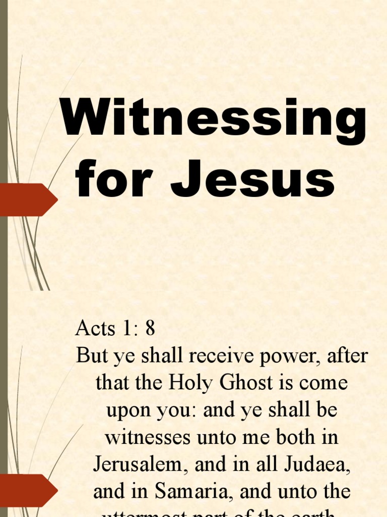 Witnessing For Jesus | PDF | Laity | Christian Church