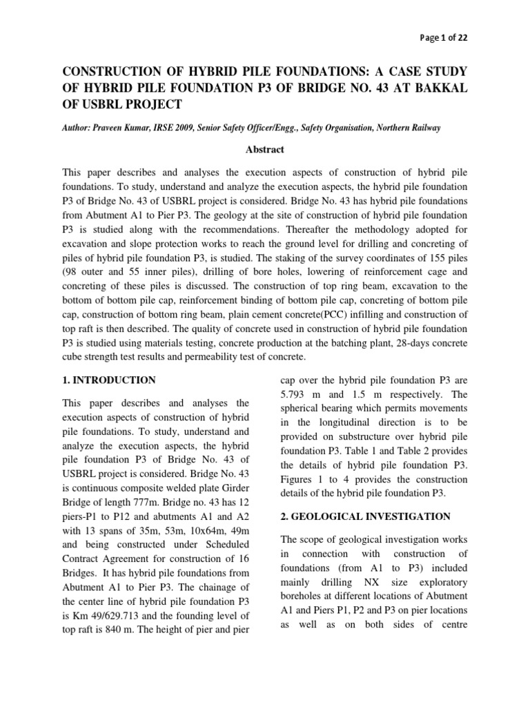 Hybrid Pile Foundations IPWE Seminar | PDF | Deep Foundation | Geotechnical Engineering