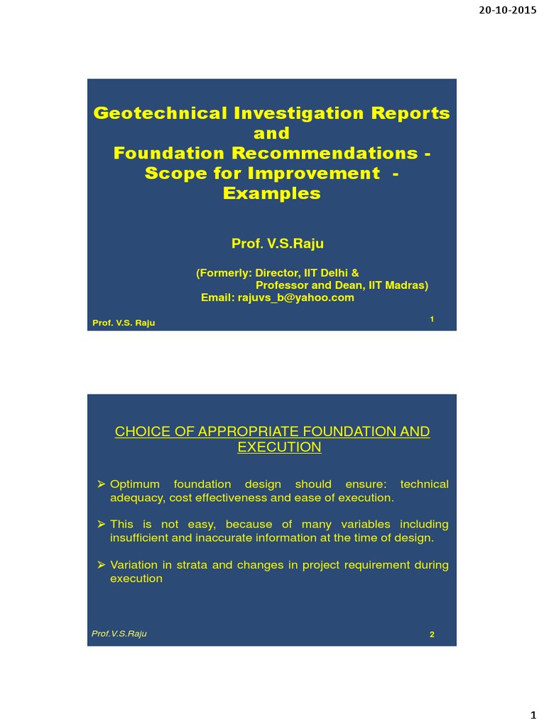 Geotechnical Foundation Insights and Improvements | PDF | Deep ...
