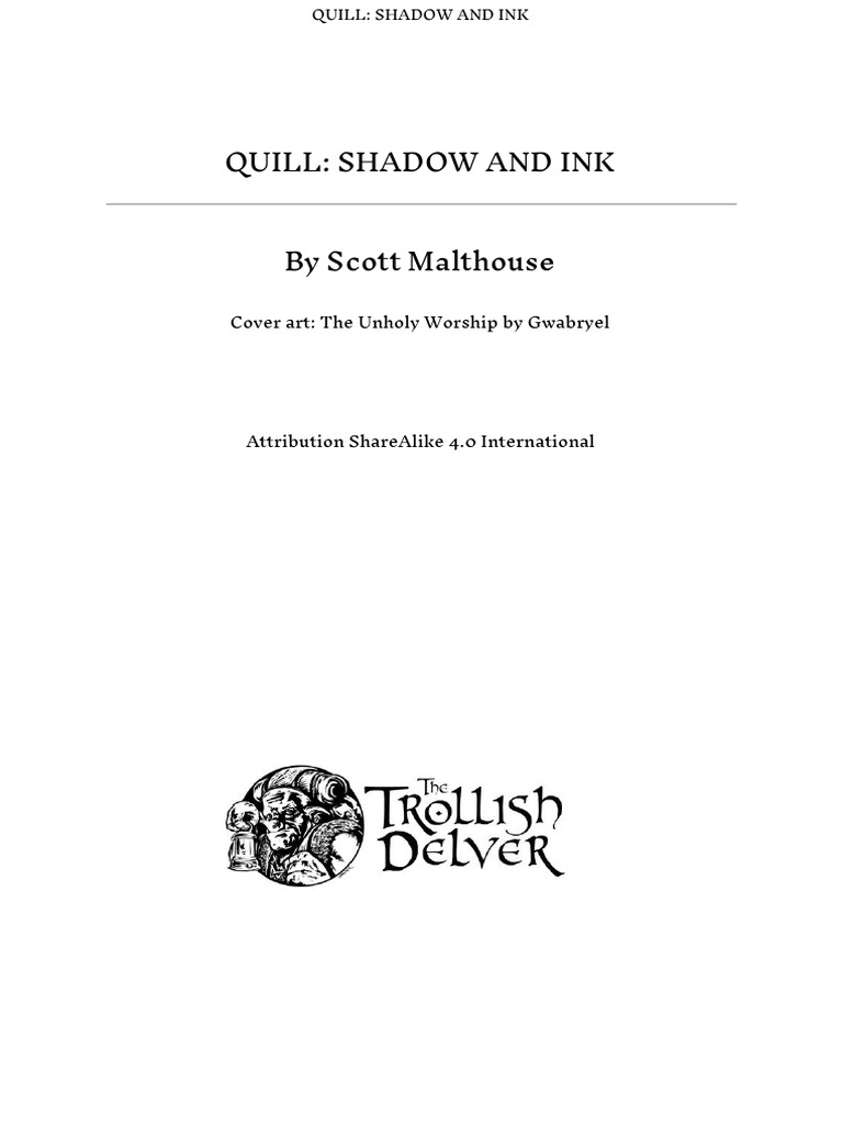 Quill - Shadow and Ink | Download Free PDF | H. P. Lovecraft | Books