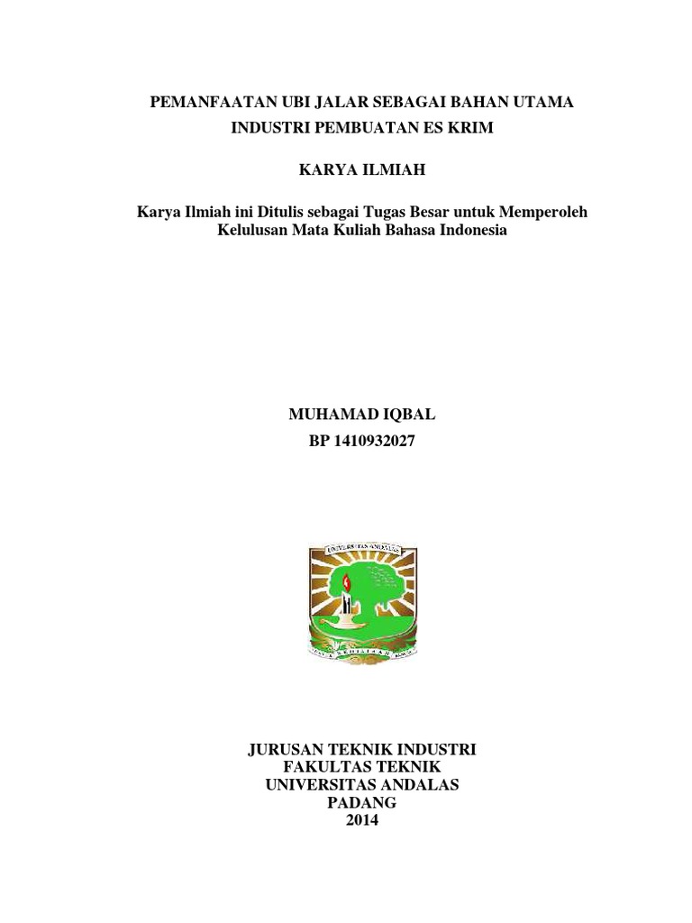 Contoh Karya Ilmiah | PDF