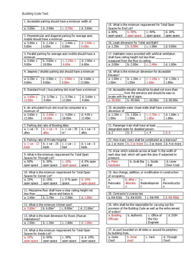 ARKI ALE Buidling Code Test | PDF | Wall | Deep Foundation