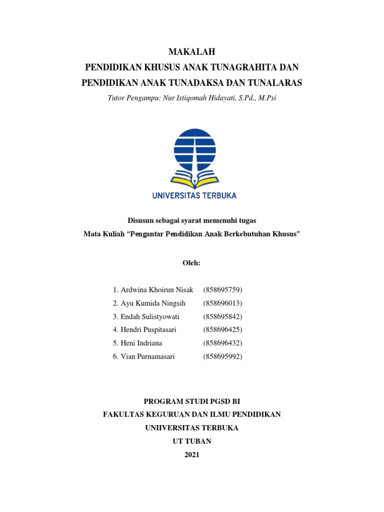 Makalah ABK Kel 2 A Modul 6 7 | PDF