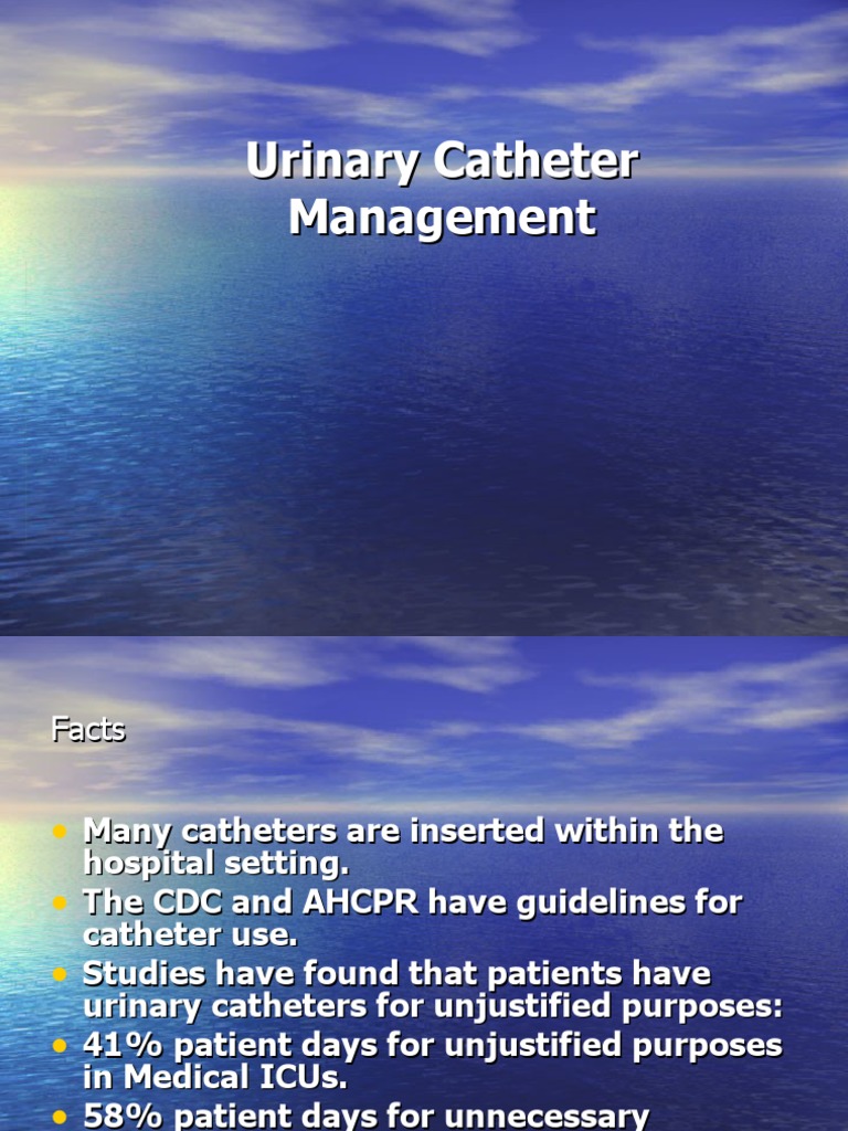 Urinary Catheter Management | PDF | Urinary Tract Infection | Catheter
