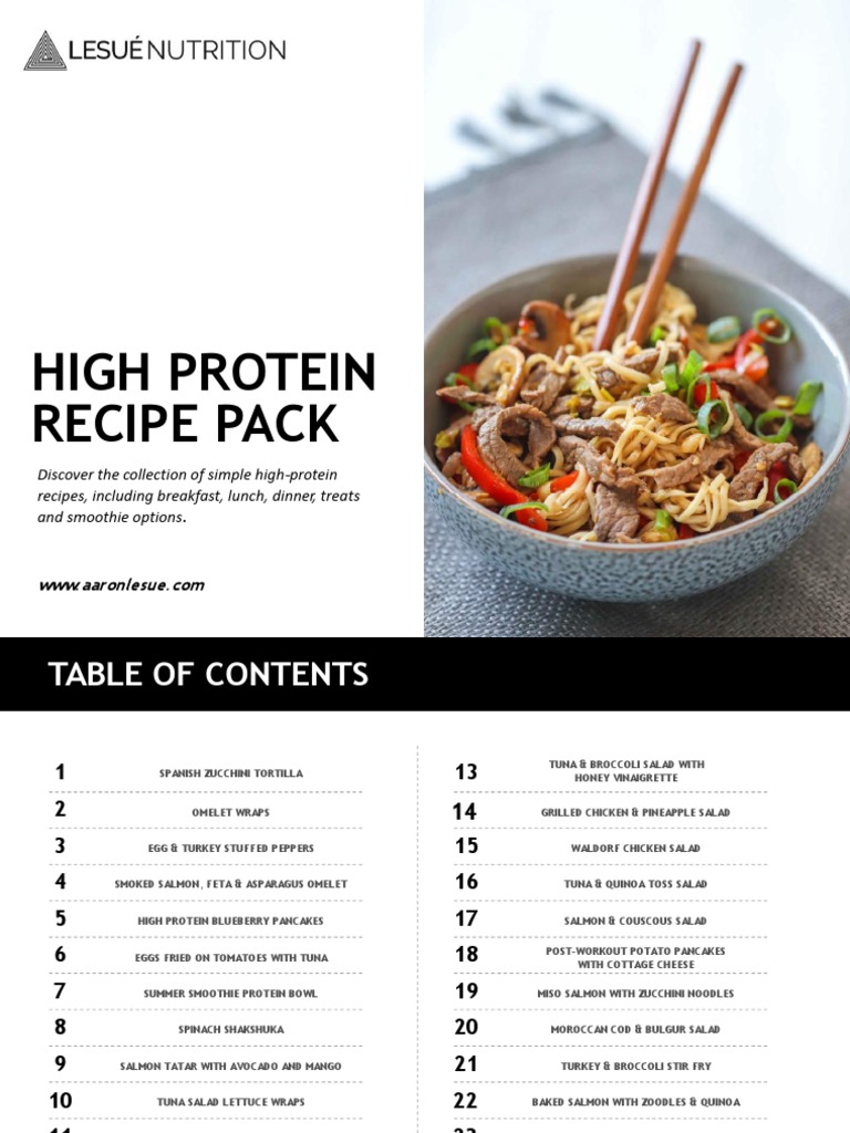 High-Protein Recipes for Fitness | PDF | Salad | Lunch