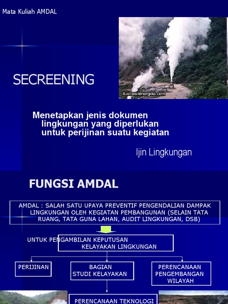 3 Penapisan Kegiatan Wajib AMDAL | PDF