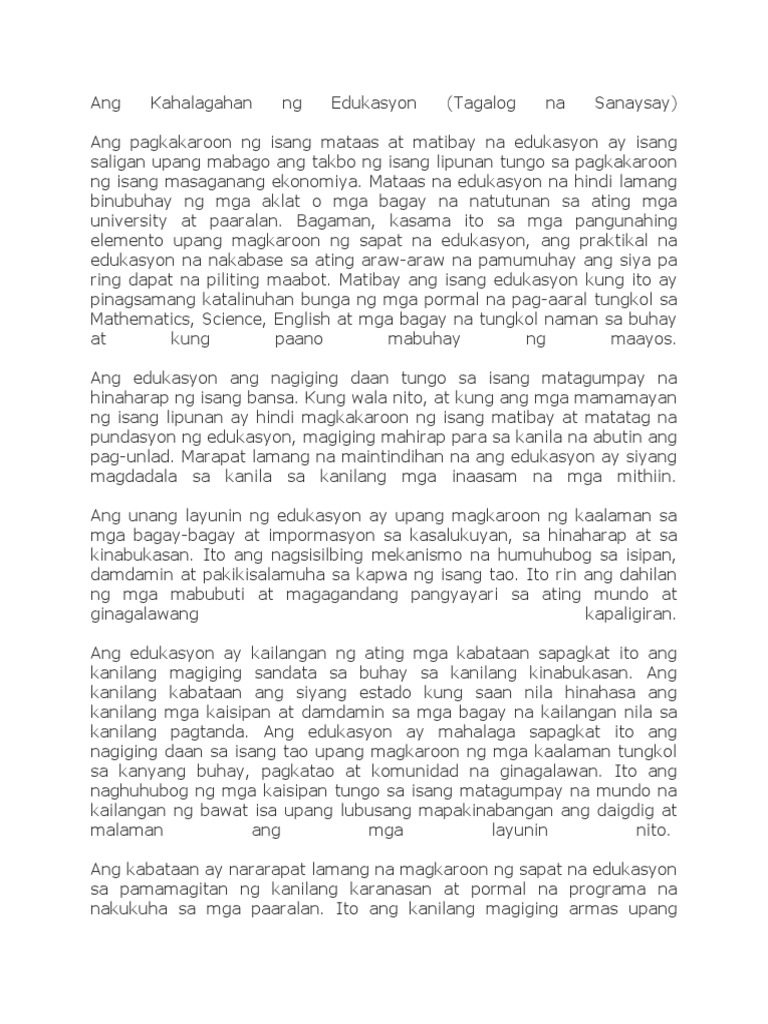 SANAYSAY | PDF